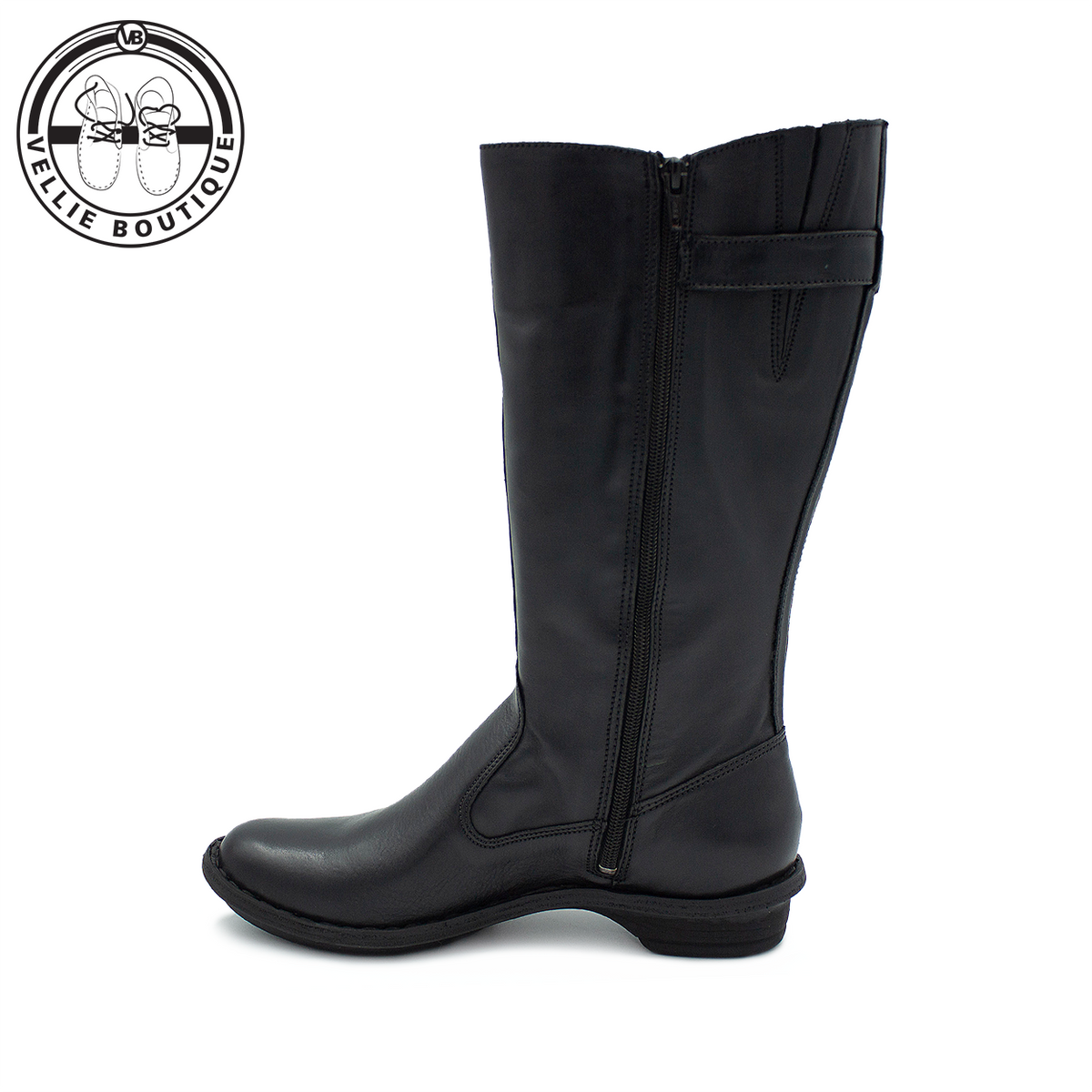 Tsonga Vutha Long Leg Boot (Black Relaxa) | Vellie Boutique