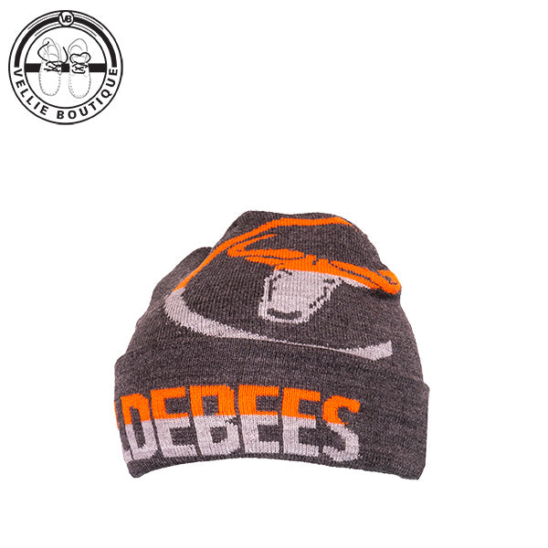 Wildebees Boys Cuffed Slogan Beanie - Charcoal – Vellie Boutique
